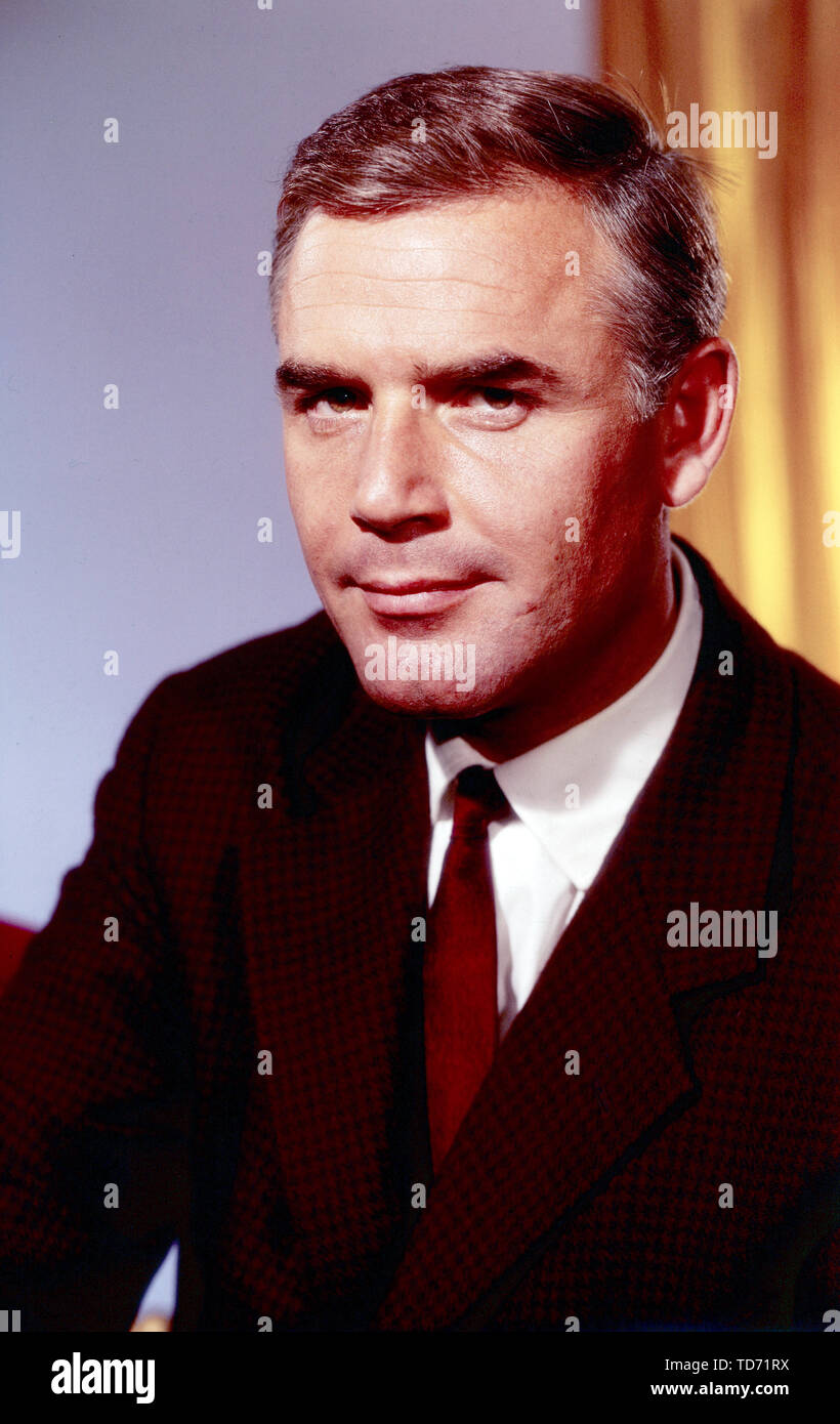Schauspieler joachim fuchsberger portrait 1960er hi-res stock ...