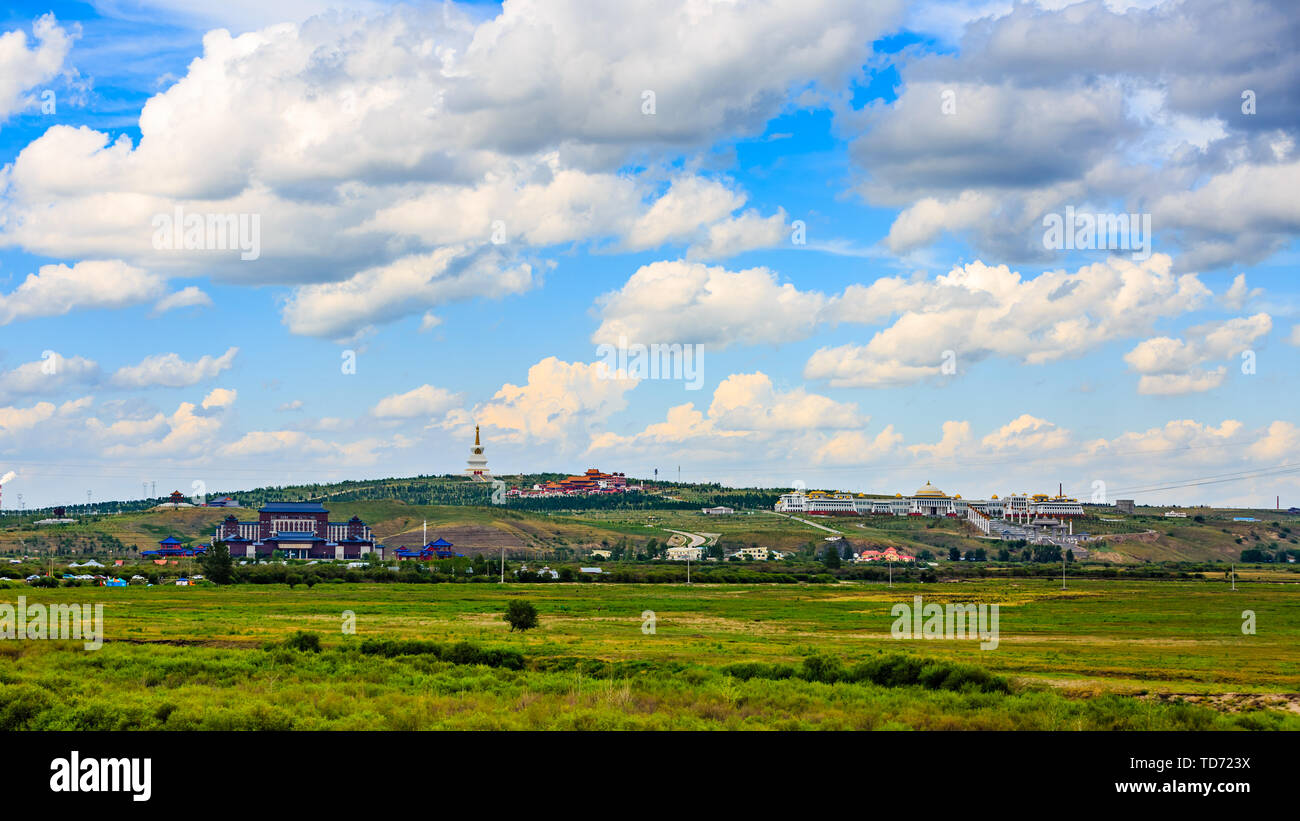 Two rivers holy mountain tourist scenic spot hi-res stock photography ...
