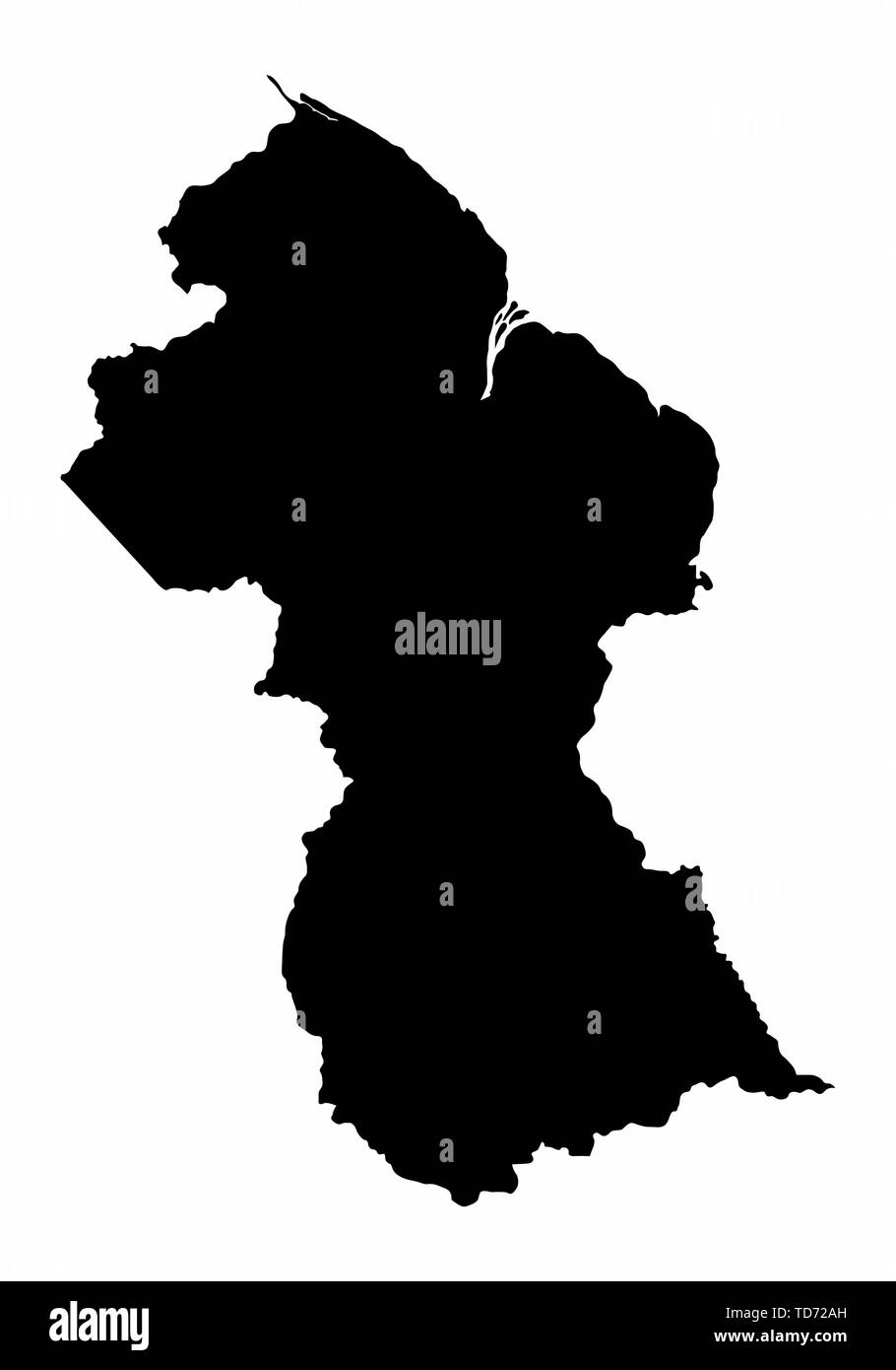 Map of guyana Black and White Stock Photos & Images - Alamy