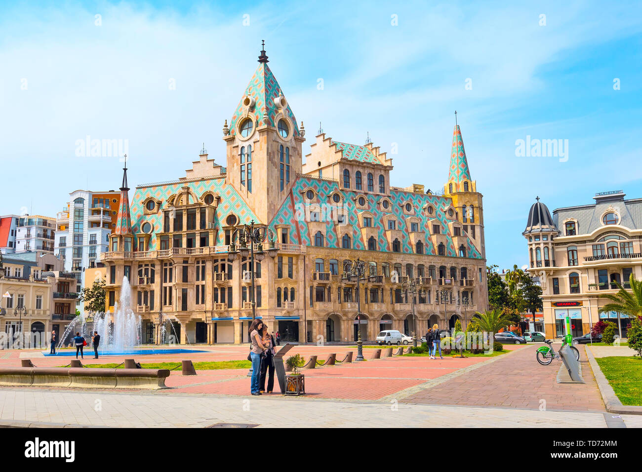 Batumi, Georgia - May 2, 2017: City panoramic landscape with Europe ...