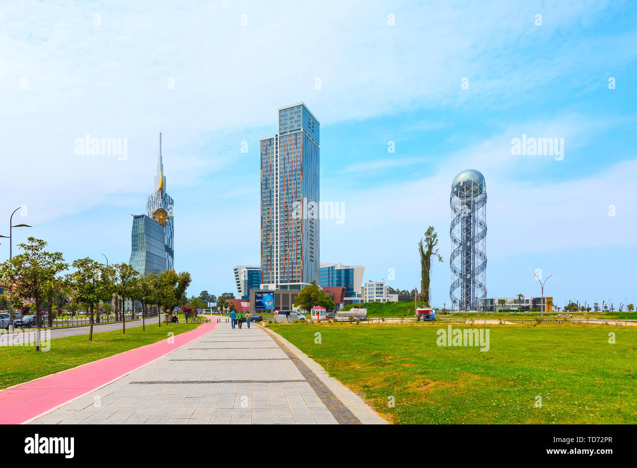 Batumi, Georgia - May 2, 2017: City view with nice modern high ...