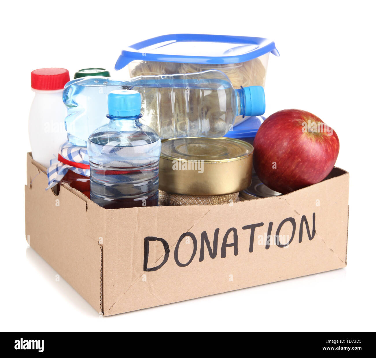 Food donation box children Cut Out Stock Images & Pictures - Alamy