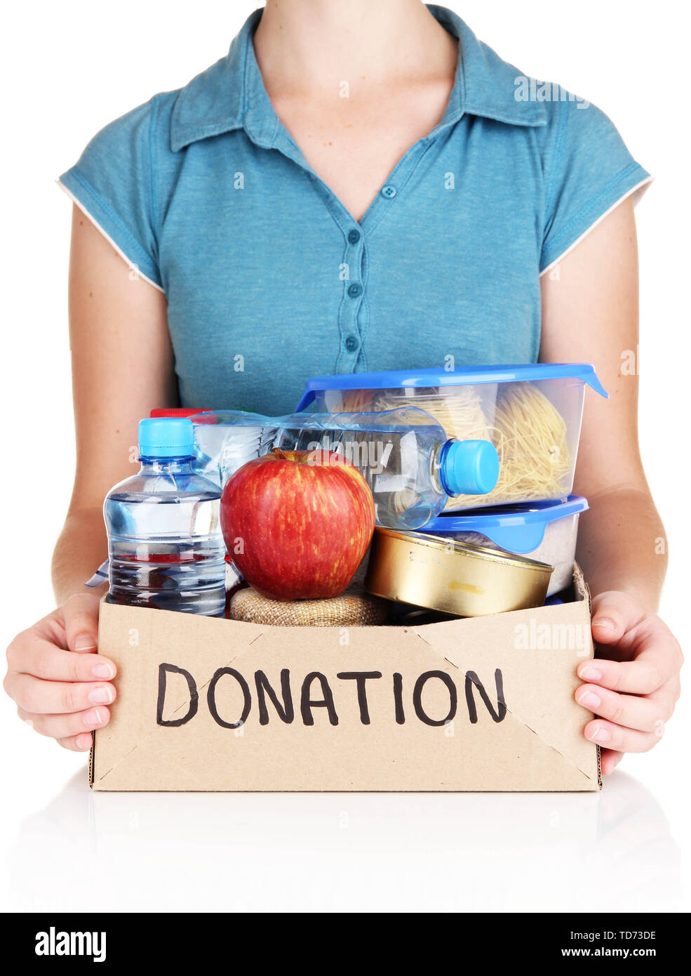 Children canned goods donation box hi-res stock photography and images ...