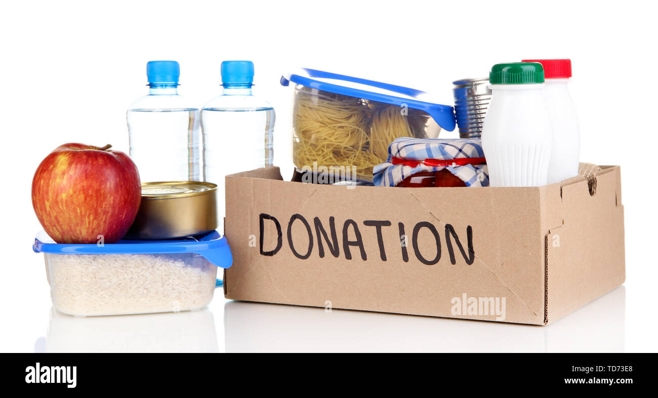 Children canned goods donation box hi-res stock photography and images ...