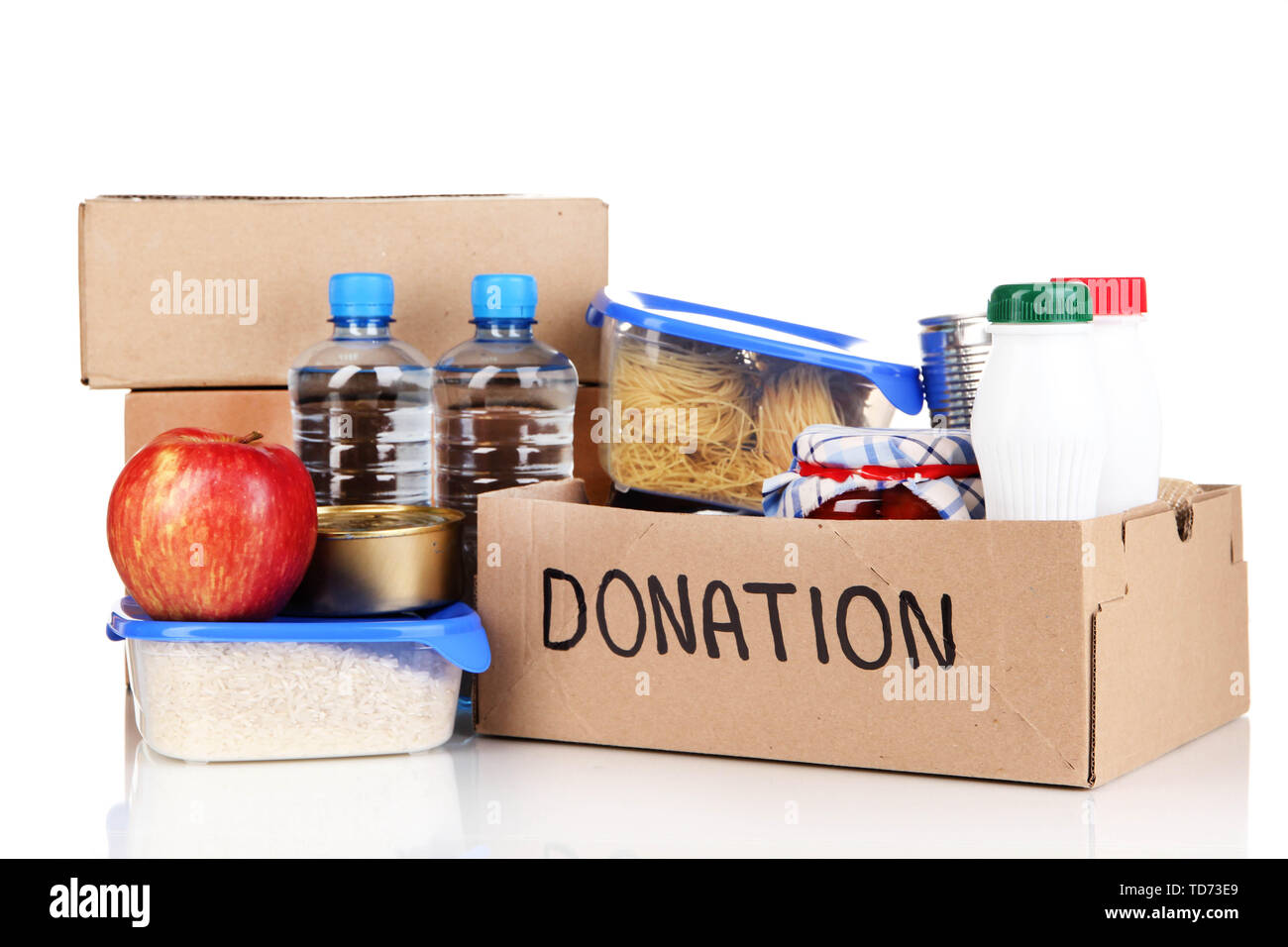 Children canned goods donation box hi-res stock photography and images ...