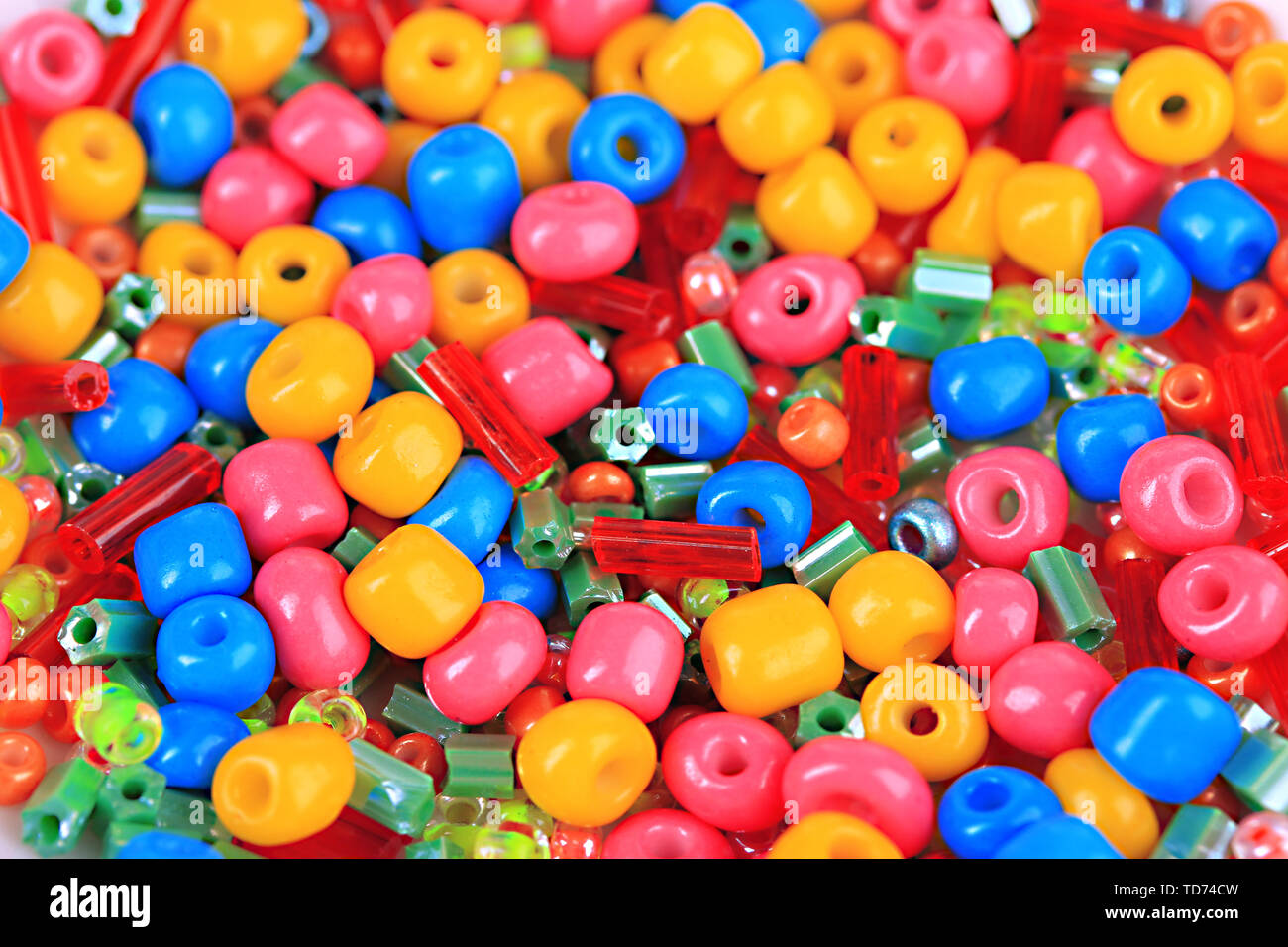 Different colorful beads close-up Stock Photo - Alamy