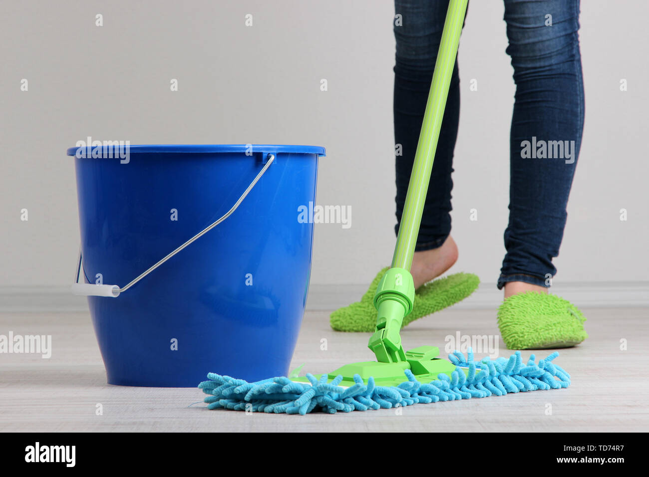 Cleaning floor in room close-up Stock Photo - Alamy