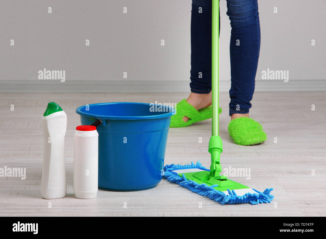 Cleaning floor in room close-up Stock Photo - Alamy