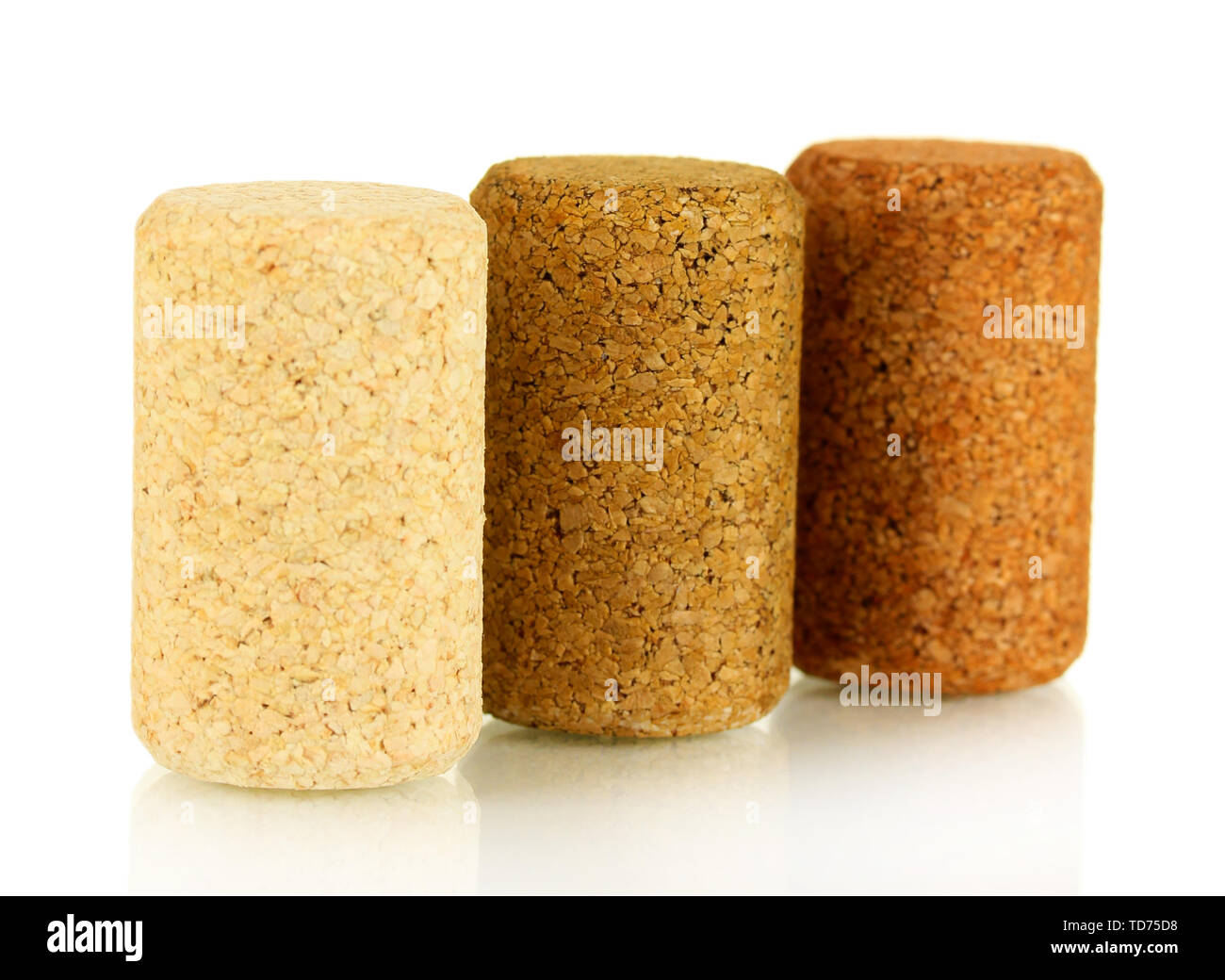 Wine corks isolated on white Stock Photo - Alamy