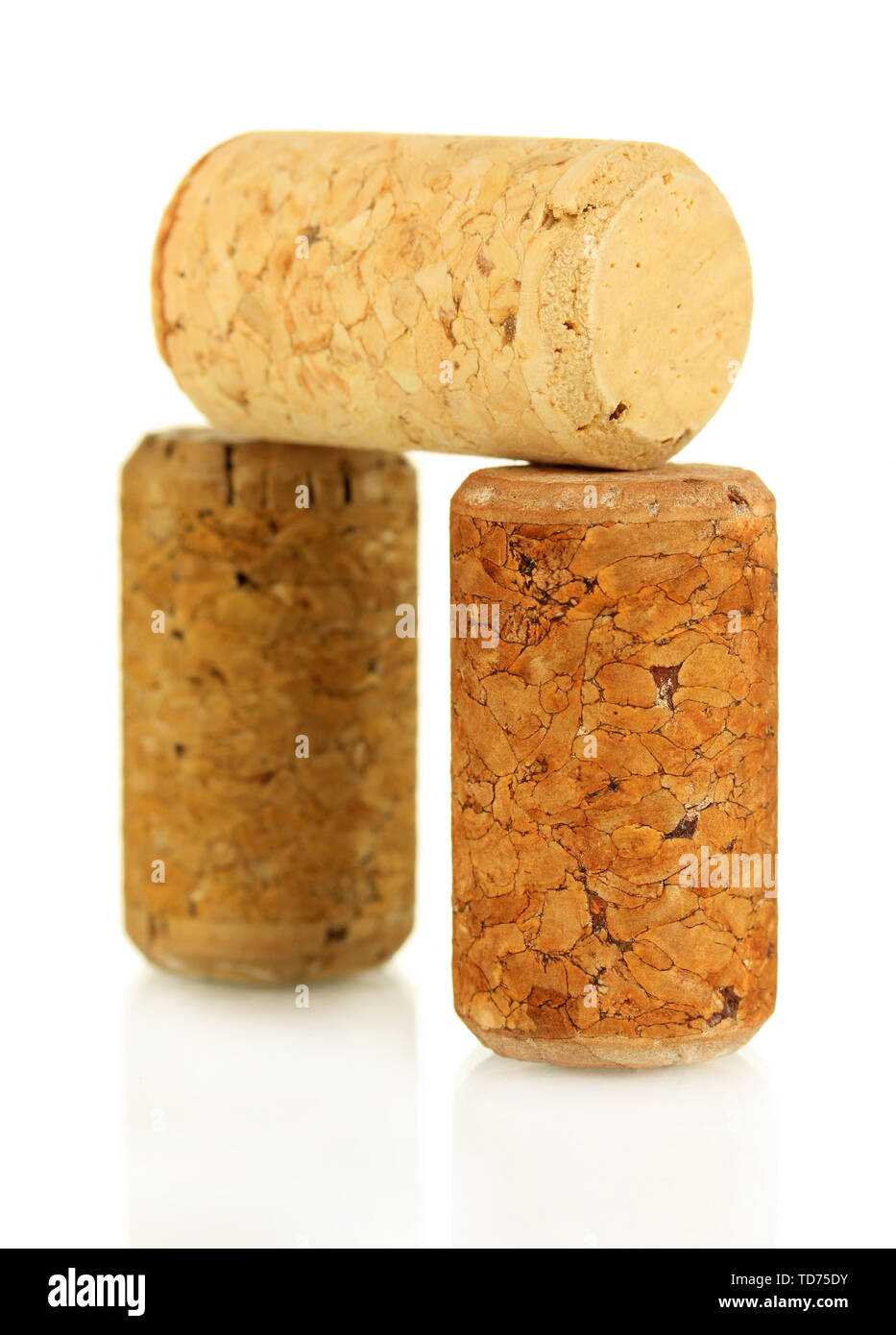 Wine corks isolated on white Stock Photo - Alamy