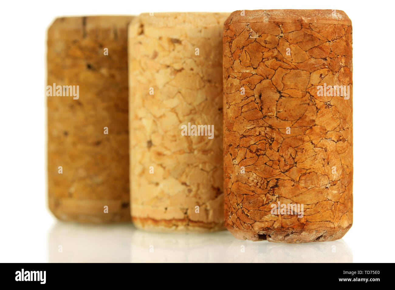 Wine corks isolated on white Stock Photo - Alamy
