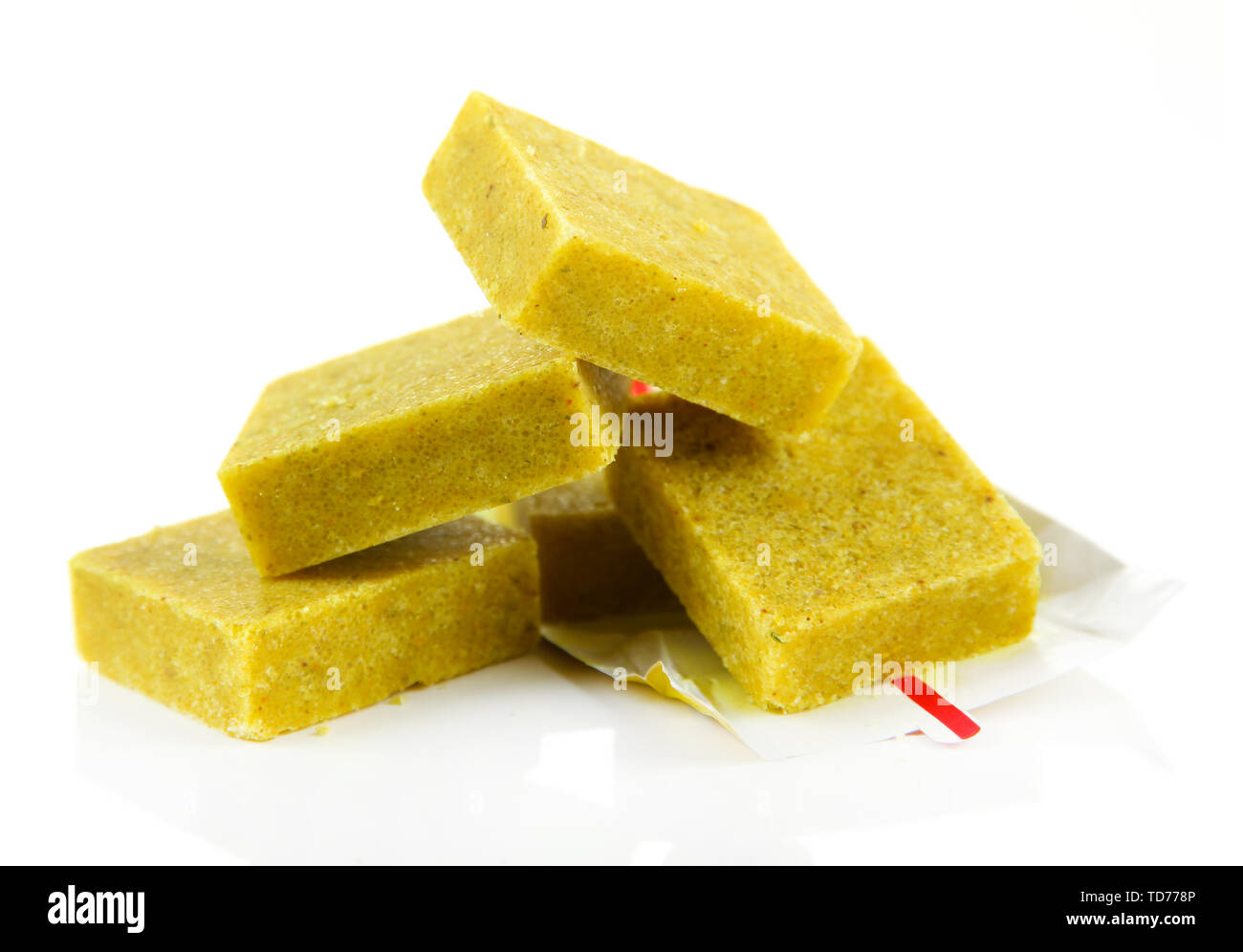 Bouillon cubes, isolated on white Stock Photo - Alamy