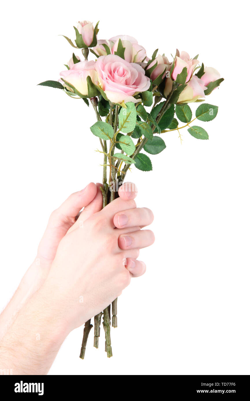 Mans hand giving rose hi-res stock photography and images - Alamy