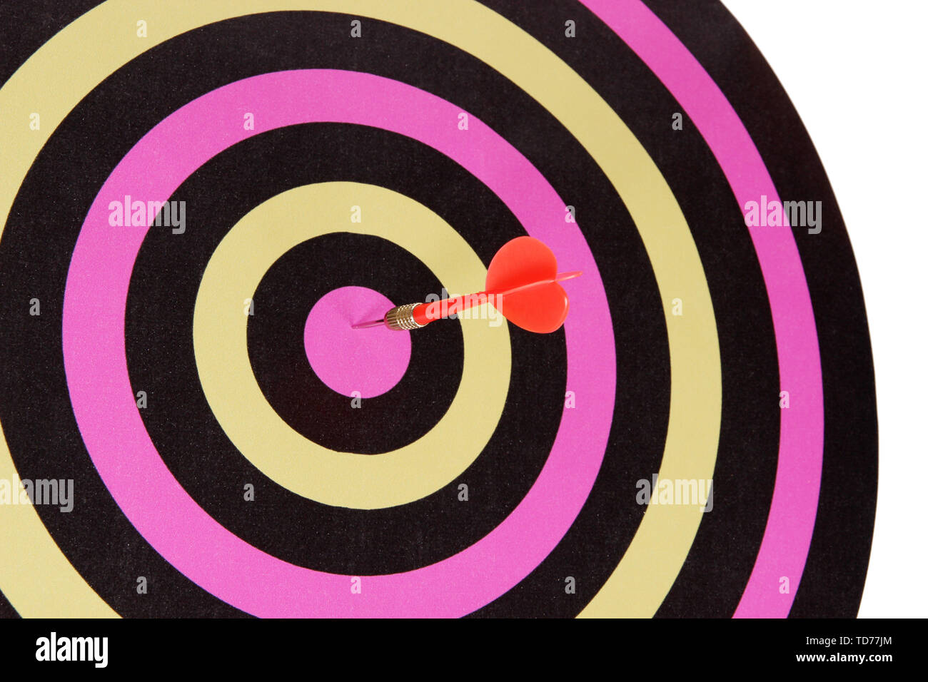 Target with dart close-up Stock Photo - Alamy