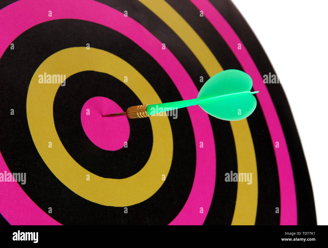 Target with dart close-up Stock Photo - Alamy