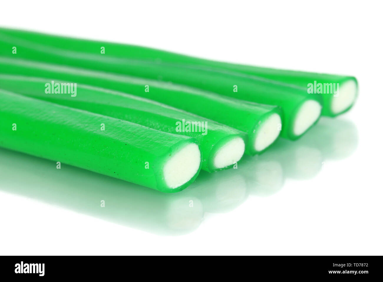 Sweet jelly candies isolated on white Stock Photo - Alamy