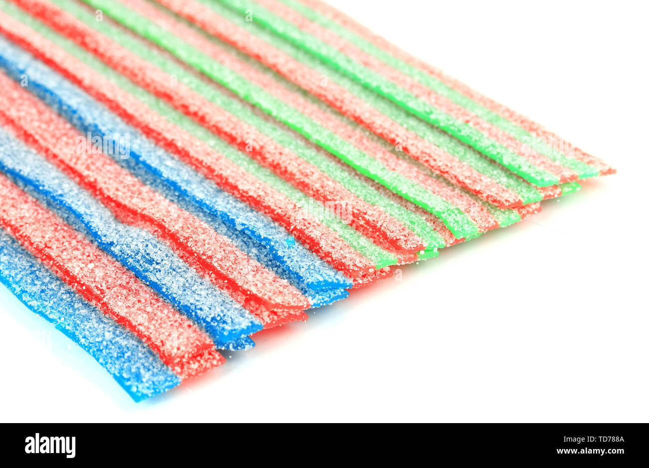 Sweet jelly candies isolated on white Stock Photo - Alamy