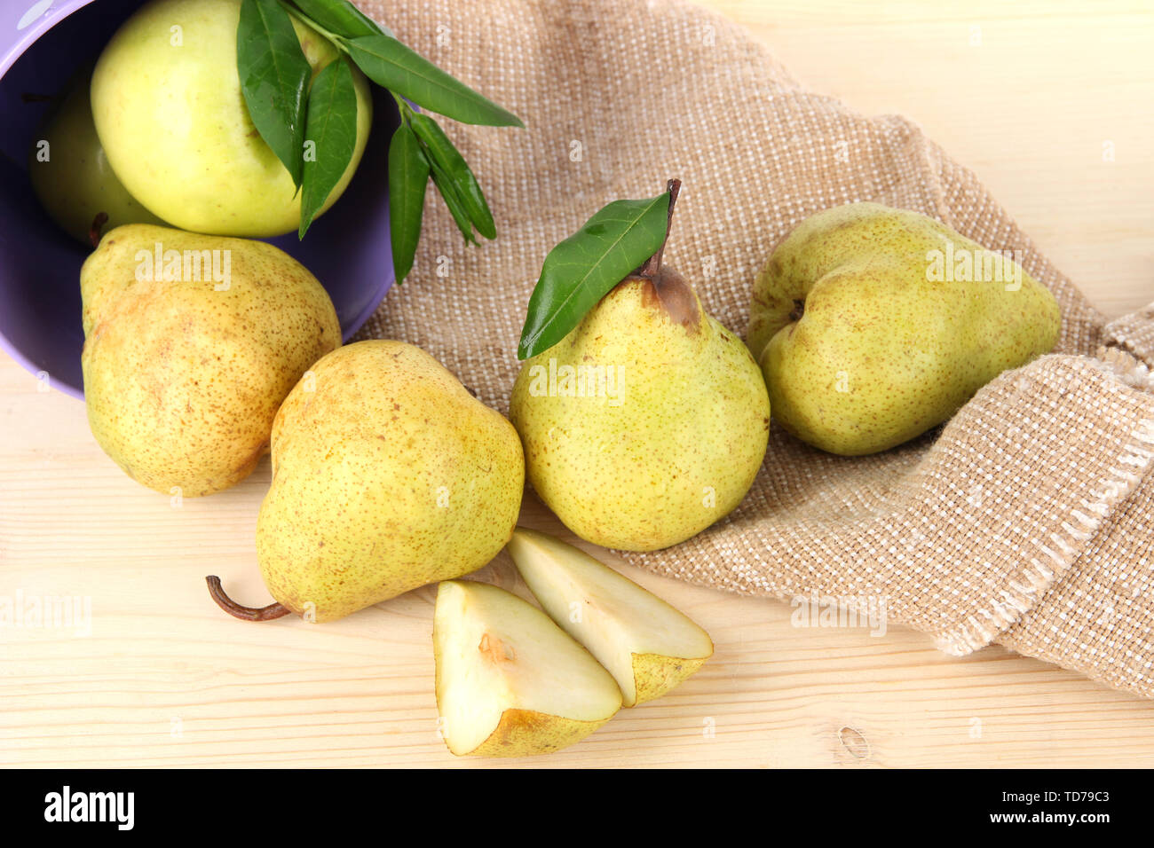 Ripe pears in bucket hi-res stock photography and images - Alamy