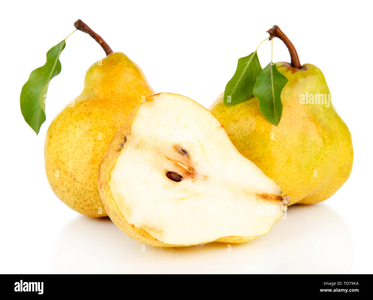 Juicy pears isolated on white Stock Photo - Alamy