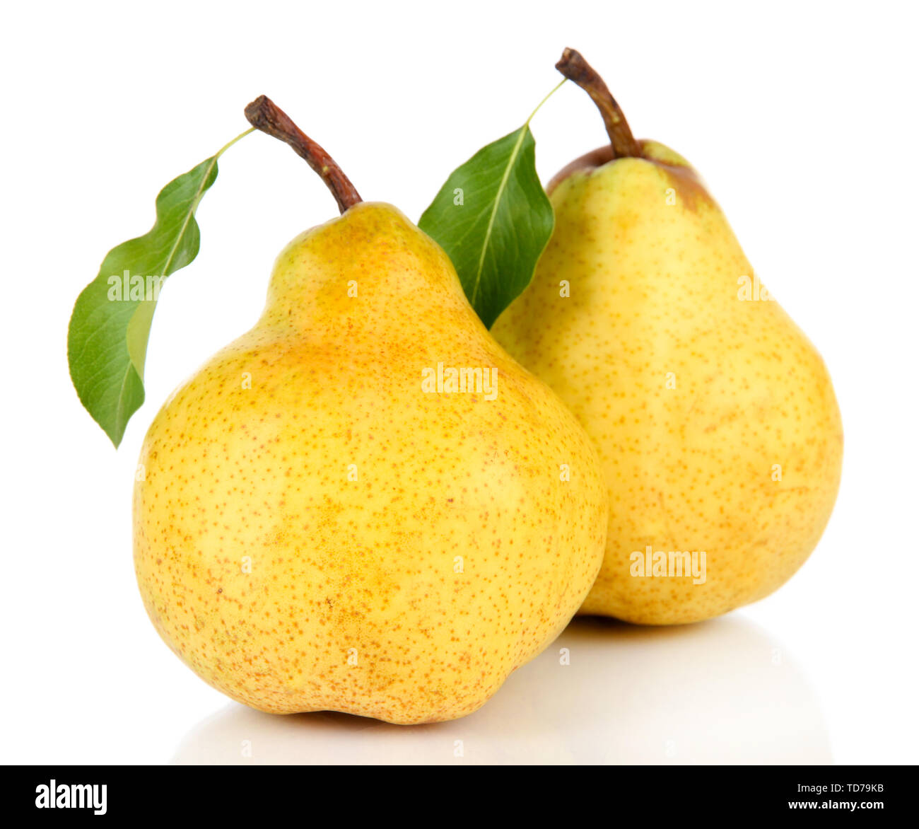 Juicy pears isolated on white Stock Photo - Alamy