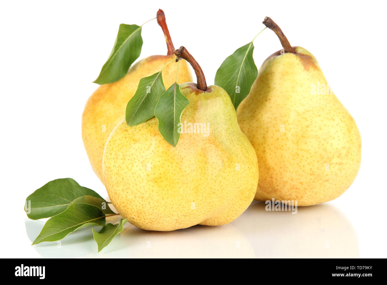 Juicy pears isolated on white Stock Photo - Alamy