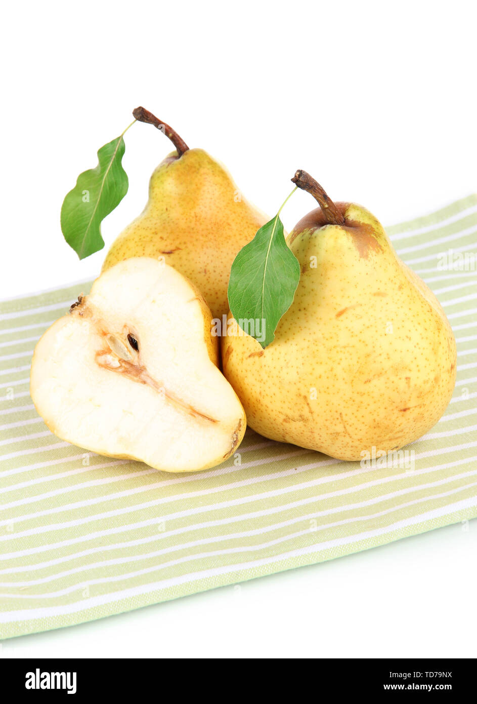 Juicy pears isolated on white Stock Photo - Alamy