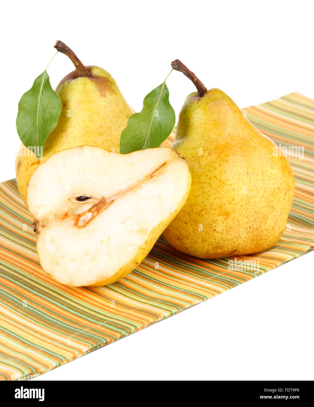 Juicy pears isolated on white Stock Photo - Alamy