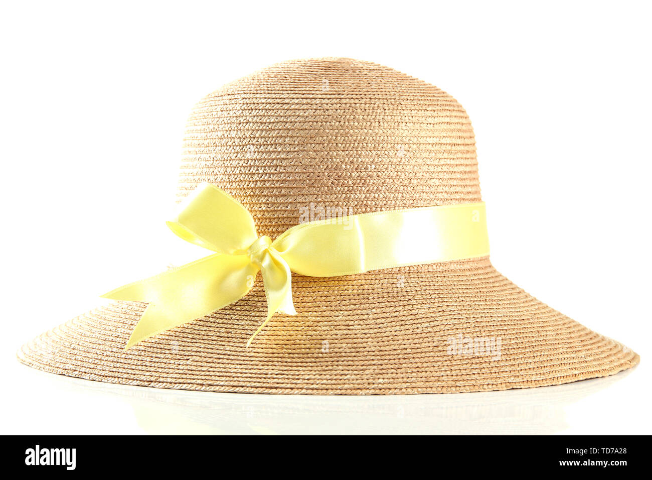 Beautiful summer hat, isolated on white Stock Photo - Alamy