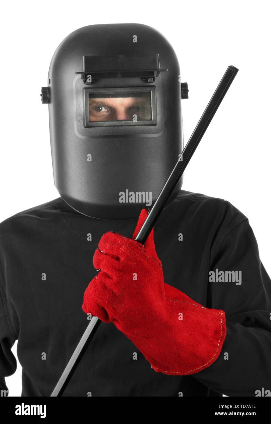 Portrait welder in protective helmet hi-res stock photography and ...