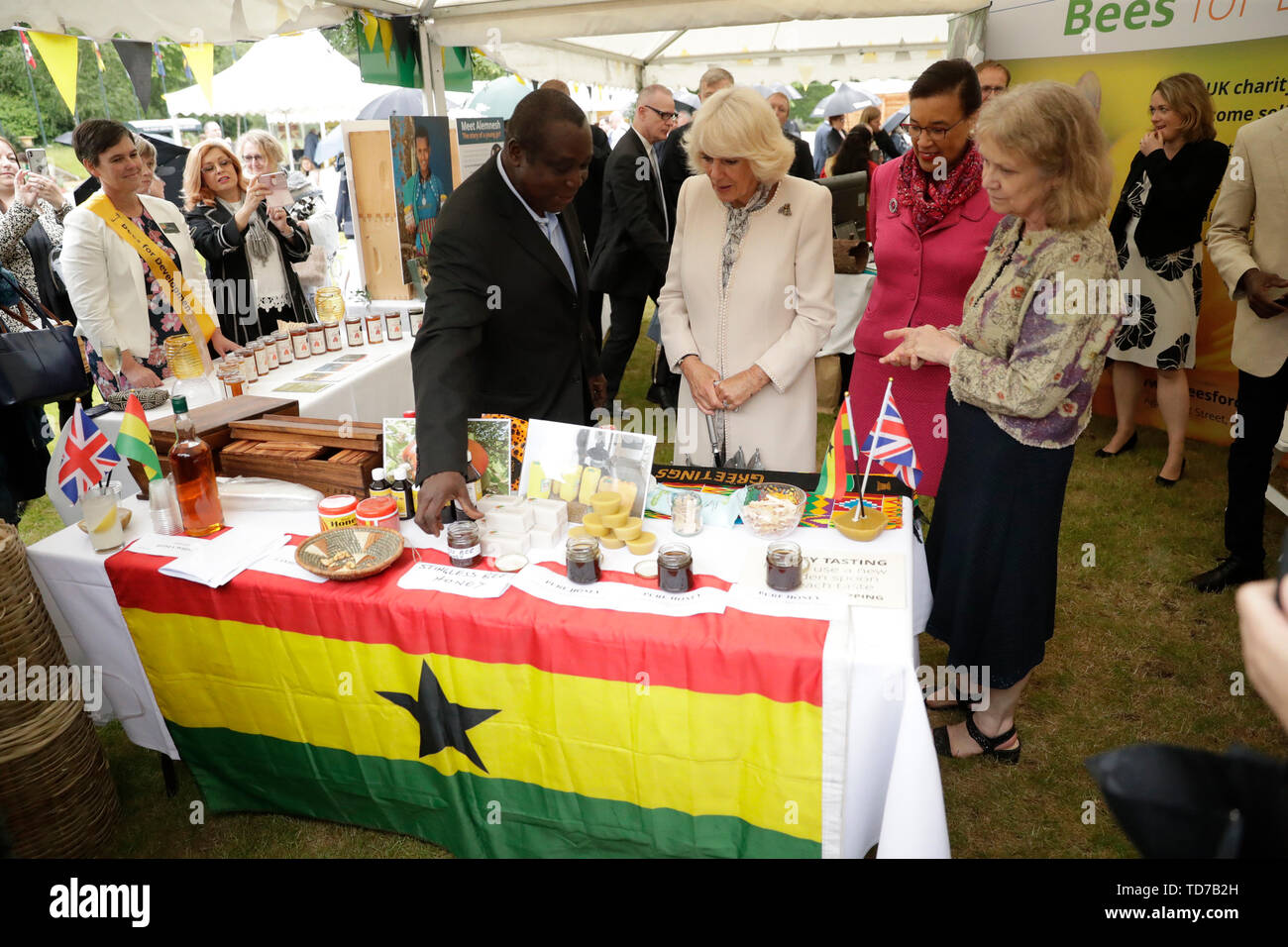 The Duchess of Cornwall visits a Ghana honey stall as she attends the ...