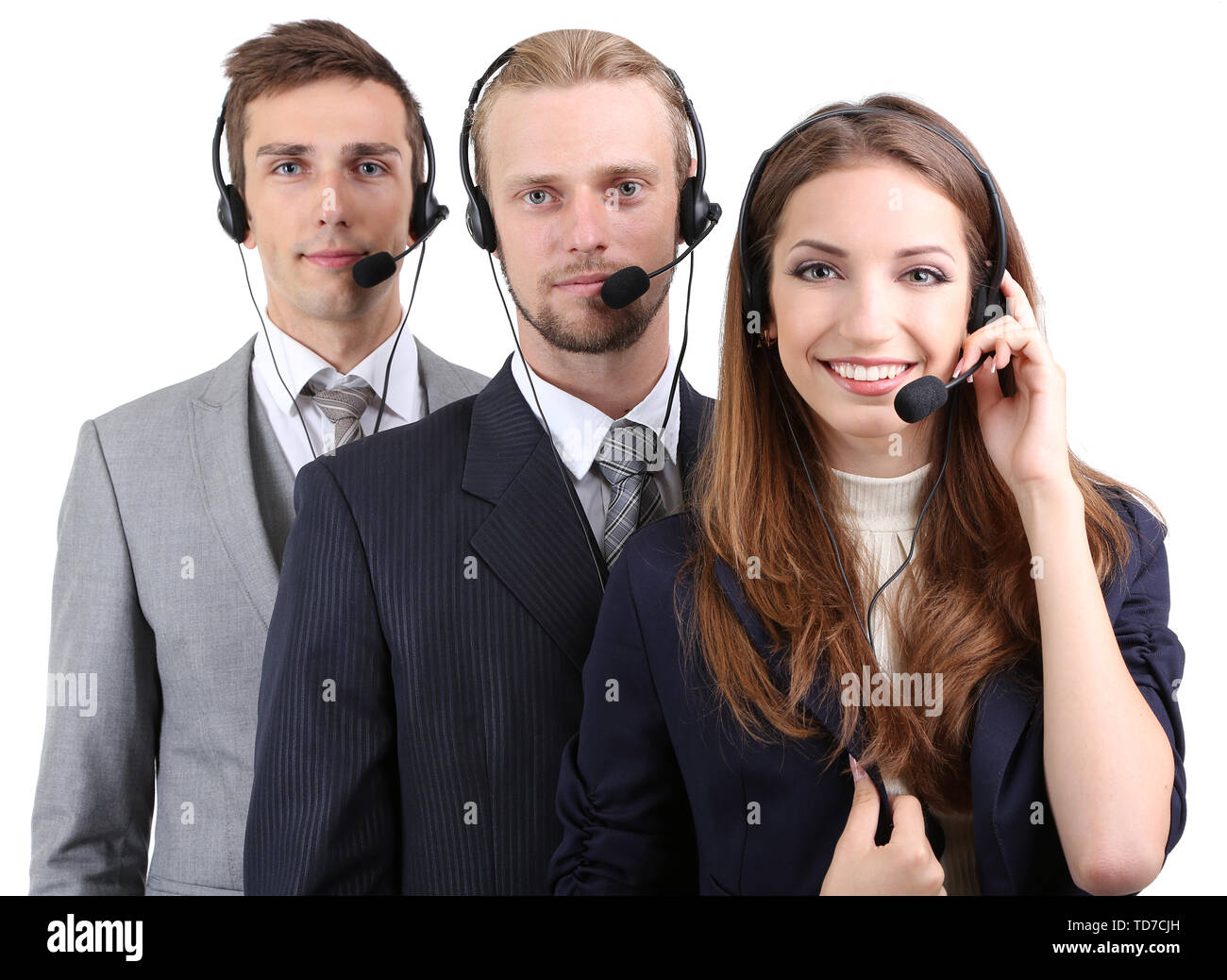 Business partners isolated on white Stock Photo - Alamy