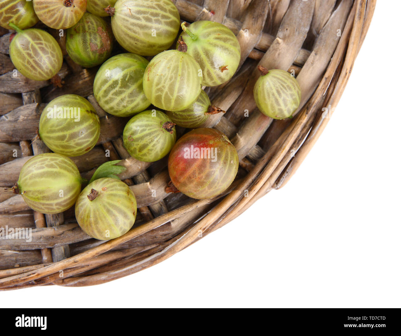 Ripe gooseberry isolated on white Stock Photo - Alamy