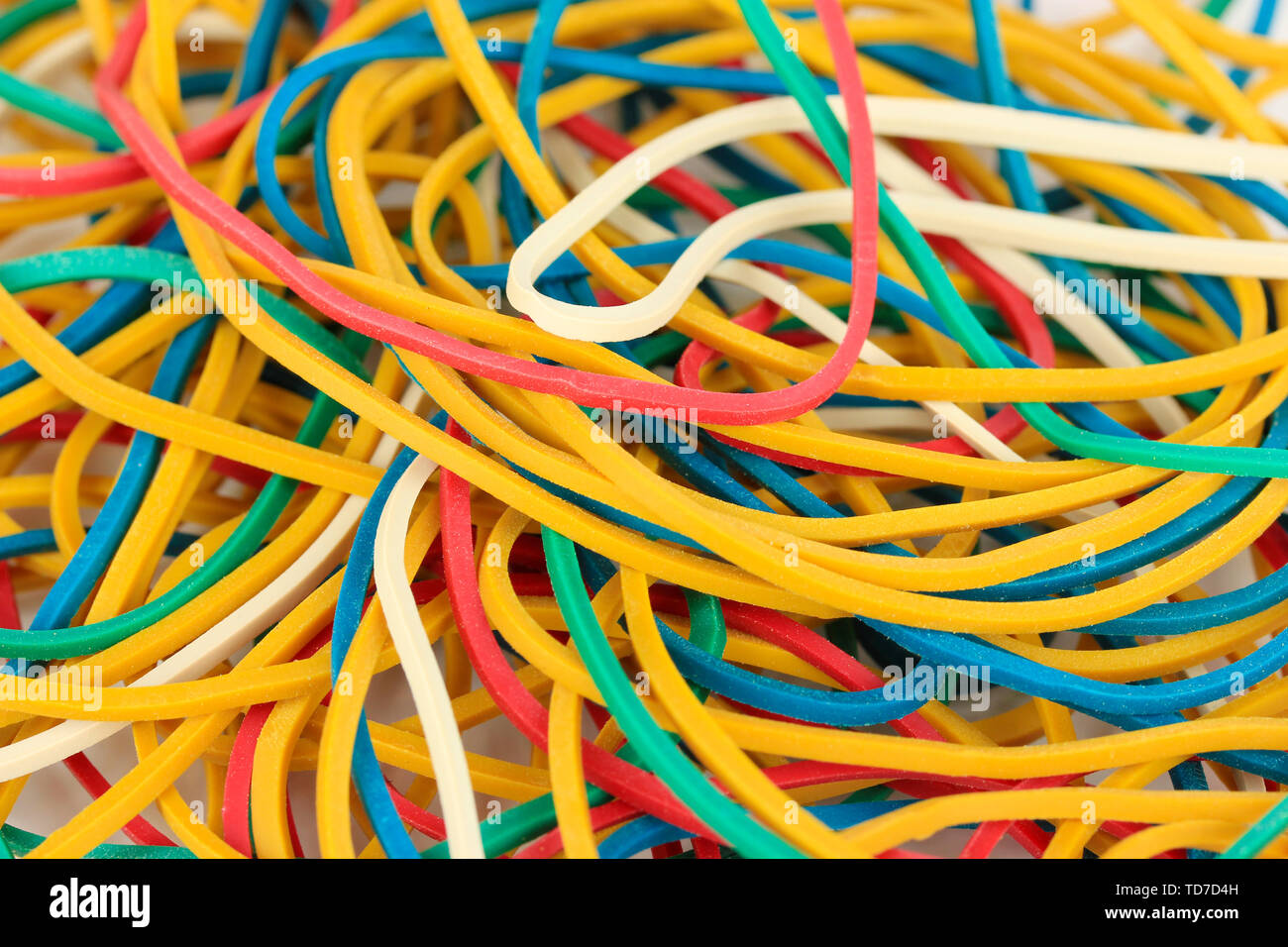 Colorful rubber bands close-up Stock Photo - Alamy