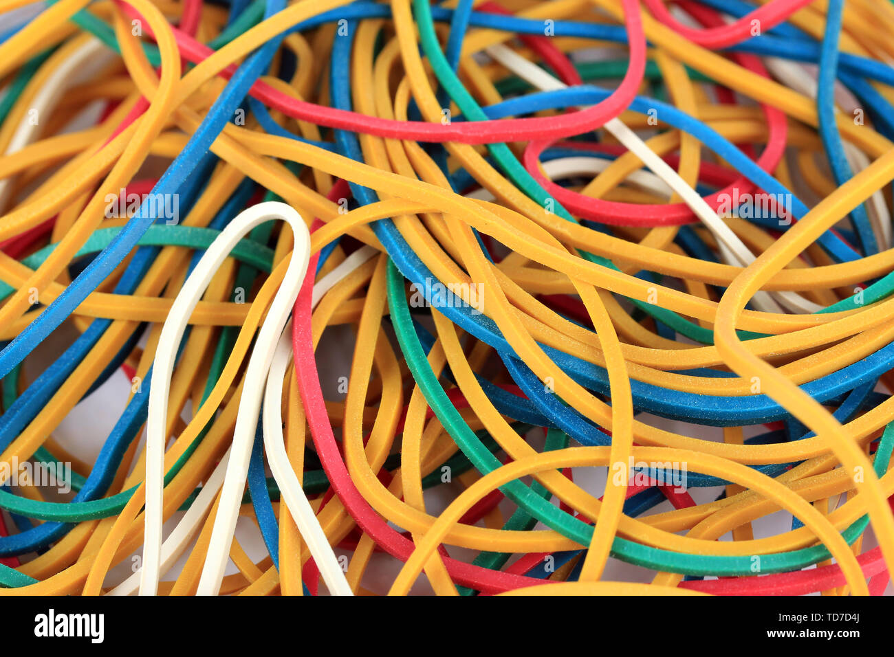 Colorful rubber bands close-up Stock Photo - Alamy