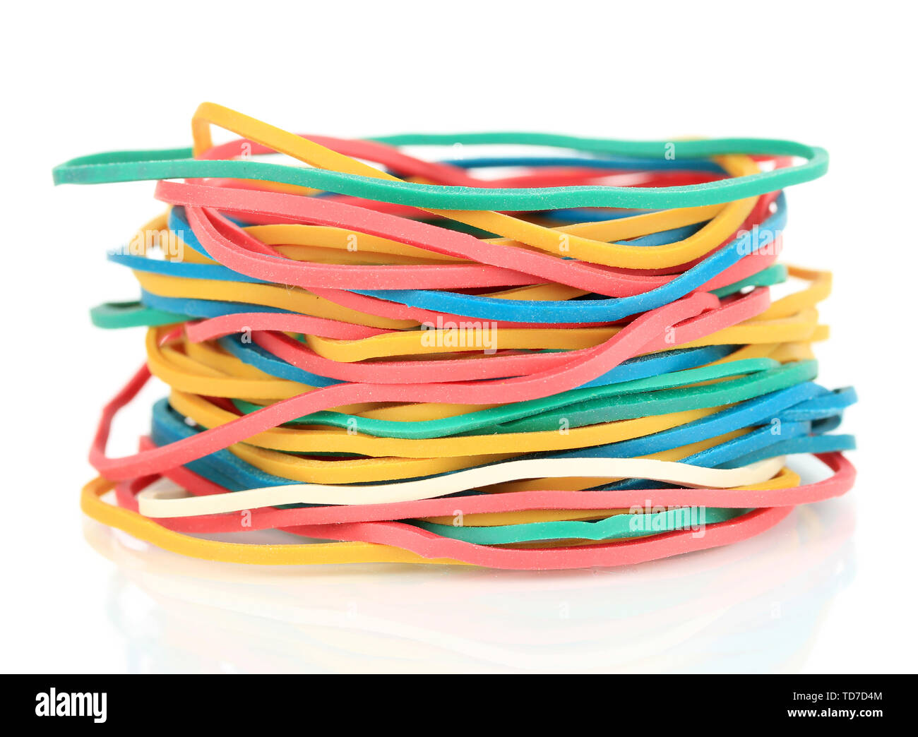 Colorful rubber bands isolated on white Stock Photo - Alamy