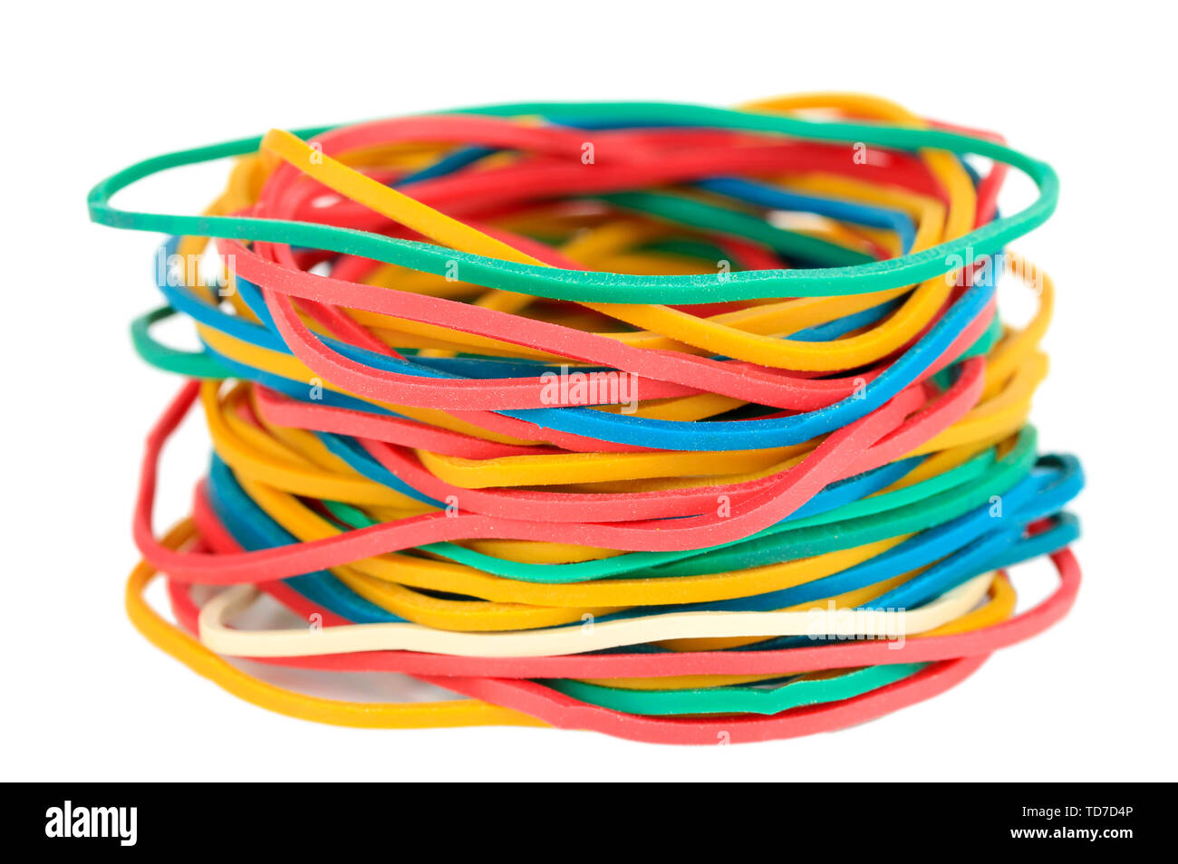 Colorful rubber bands isolated on white Stock Photo - Alamy