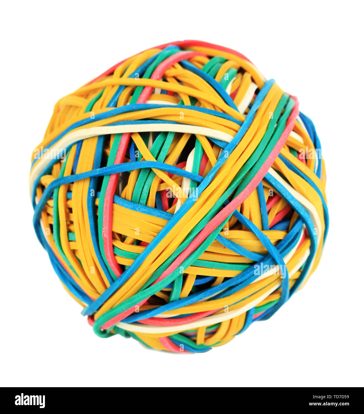 Colorful rubber bands isolated on white Stock Photo - Alamy
