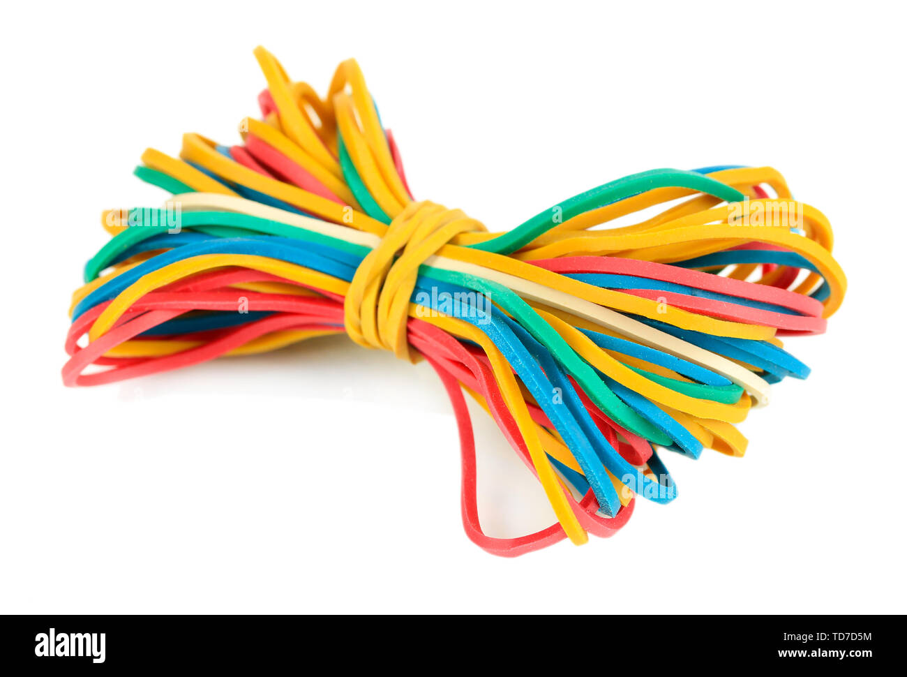 Colorful rubber bands isolated on white Stock Photo - Alamy