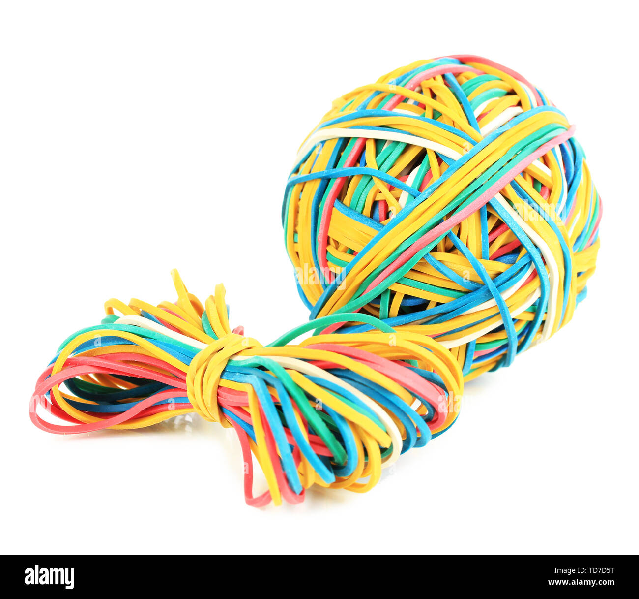 Colorful rubber bands isolated on white Stock Photo - Alamy