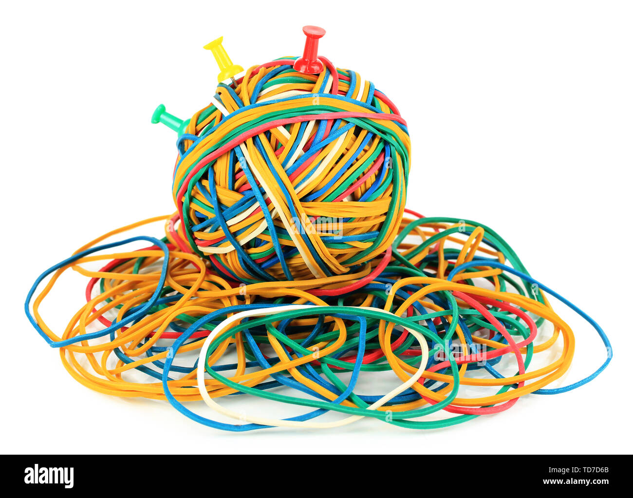 Colorful rubber bands isolated on white Stock Photo - Alamy