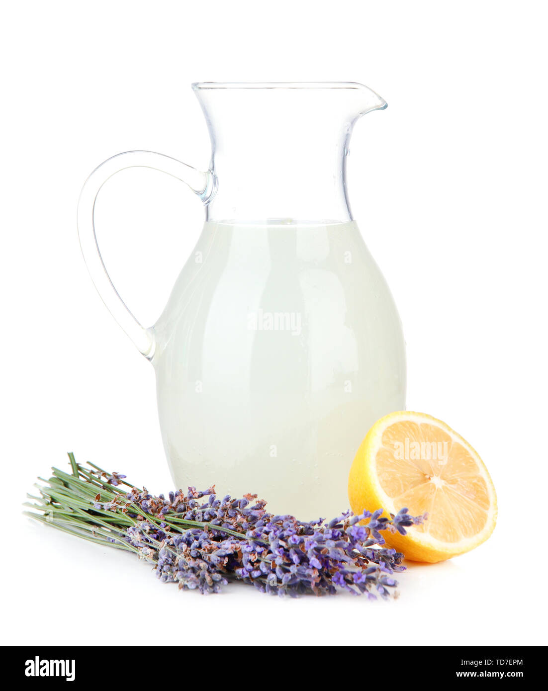 Lavender lemonade, isolated on white Stock Photo - Alamy