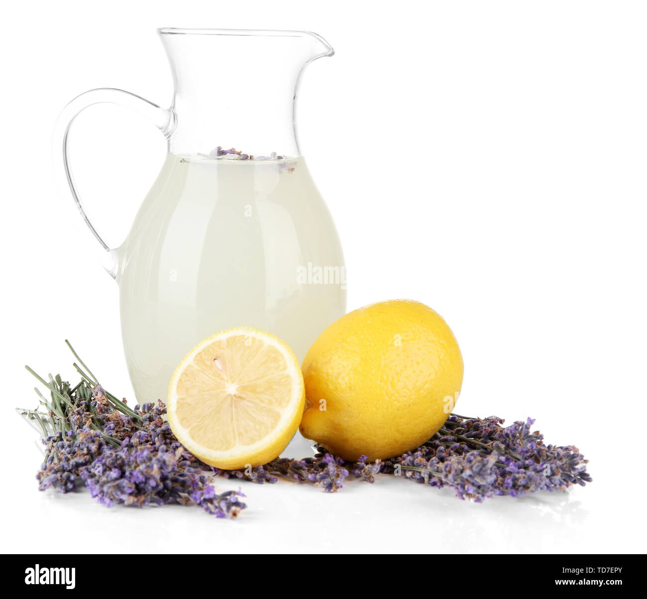Lavender lemonade, isolated on white Stock Photo - Alamy