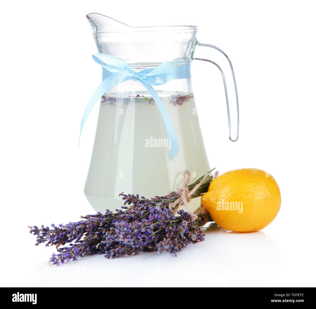Lavender lemonade, isolated on white Stock Photo - Alamy