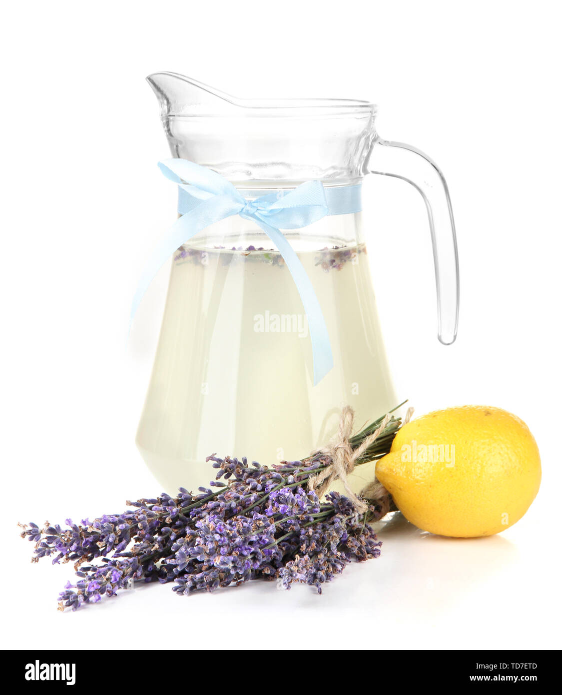 Lavender lemonade, isolated on white Stock Photo - Alamy
