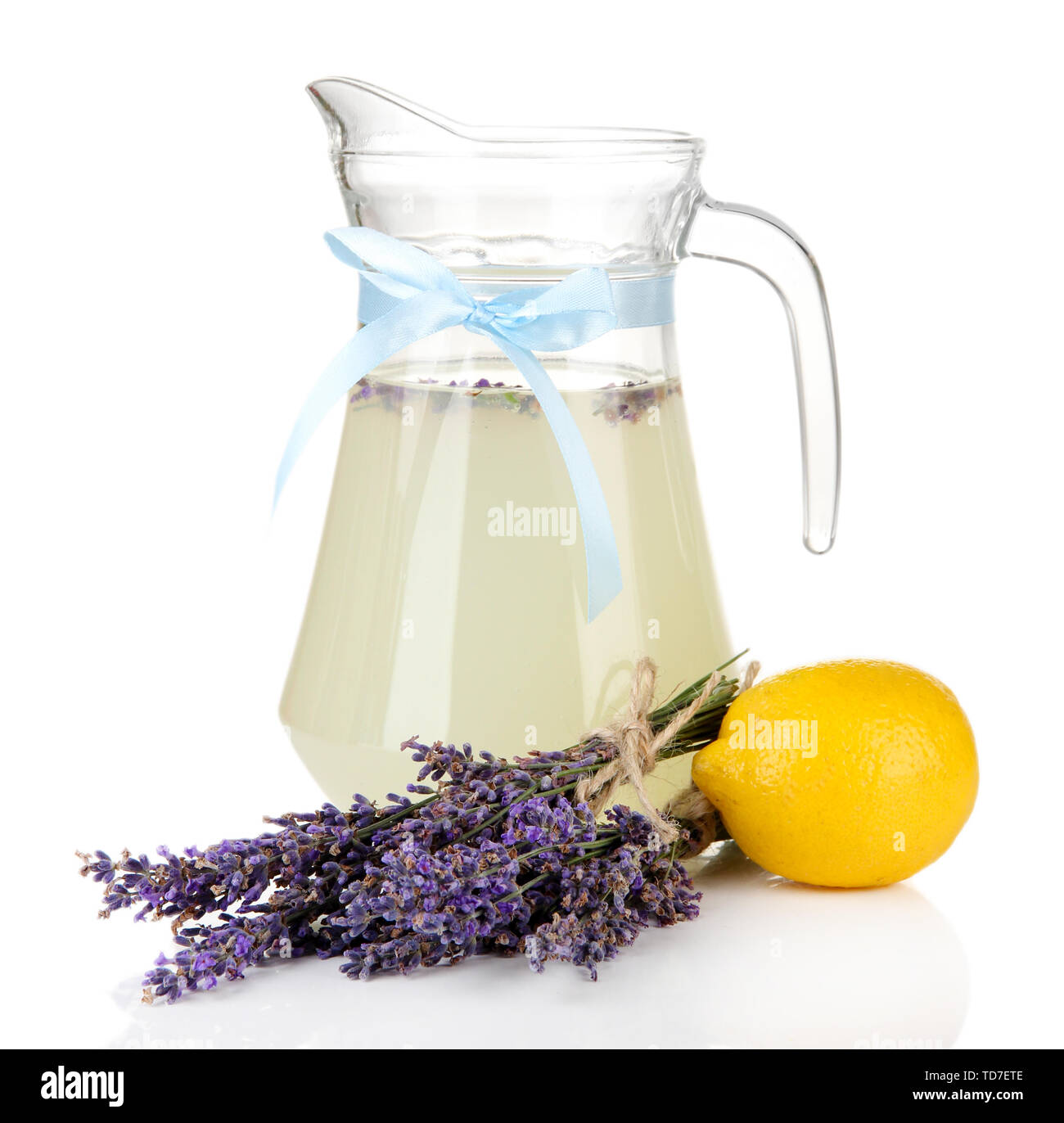 Lavender lemonade, isolated on white Stock Photo - Alamy