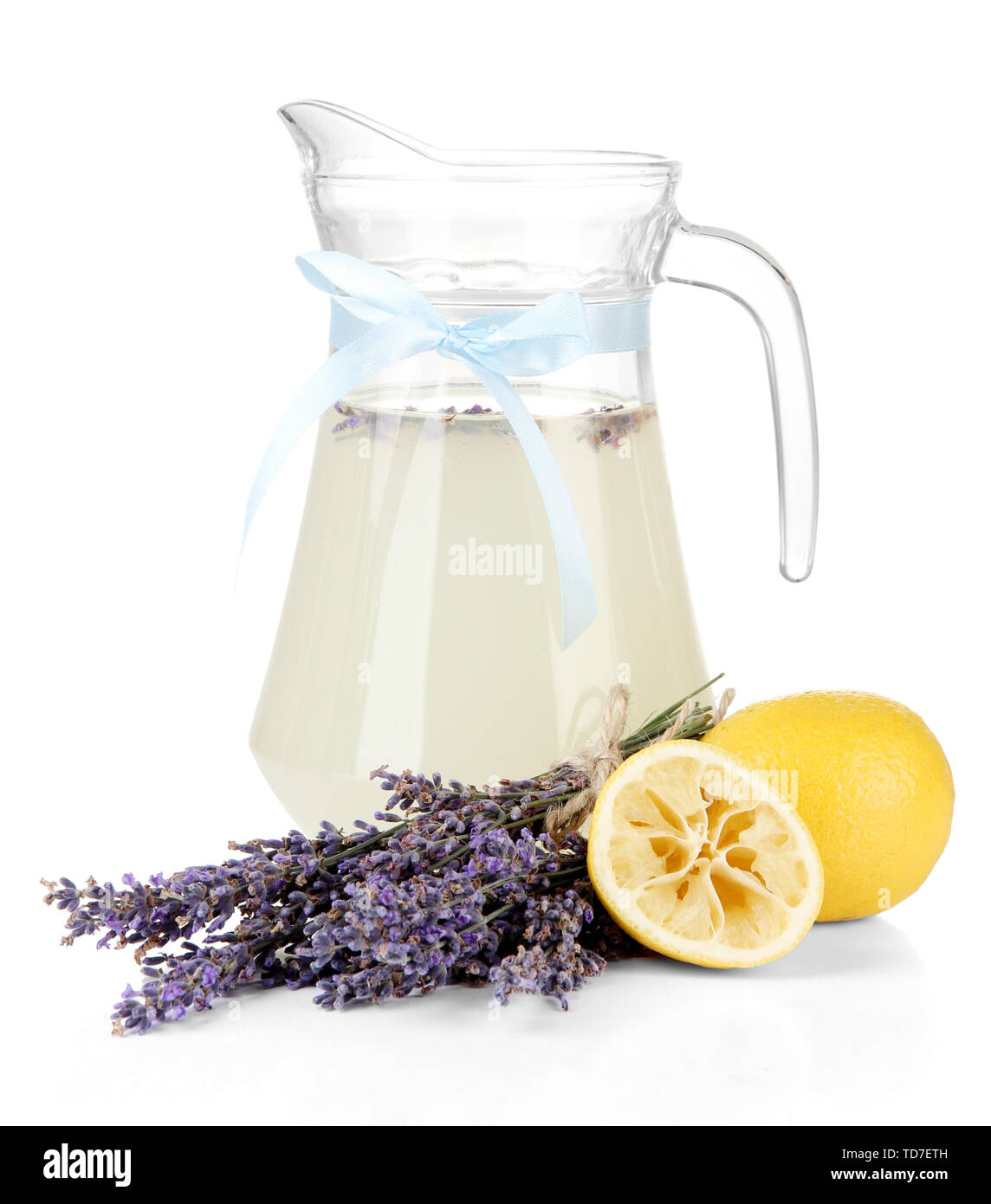 Lavender lemonade, isolated on white Stock Photo - Alamy