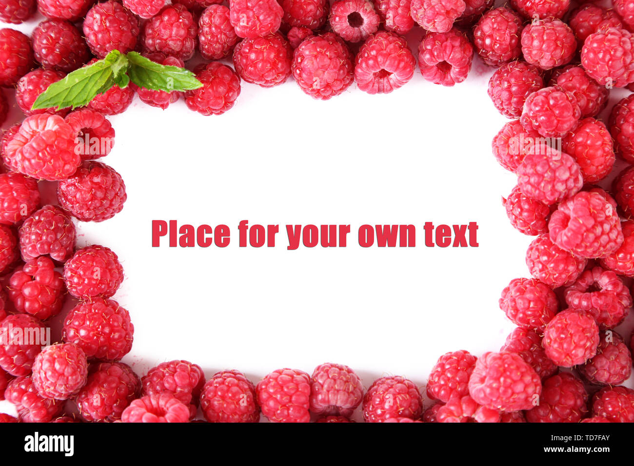 Ripe sweet raspberries isolated on white Stock Photo - Alamy