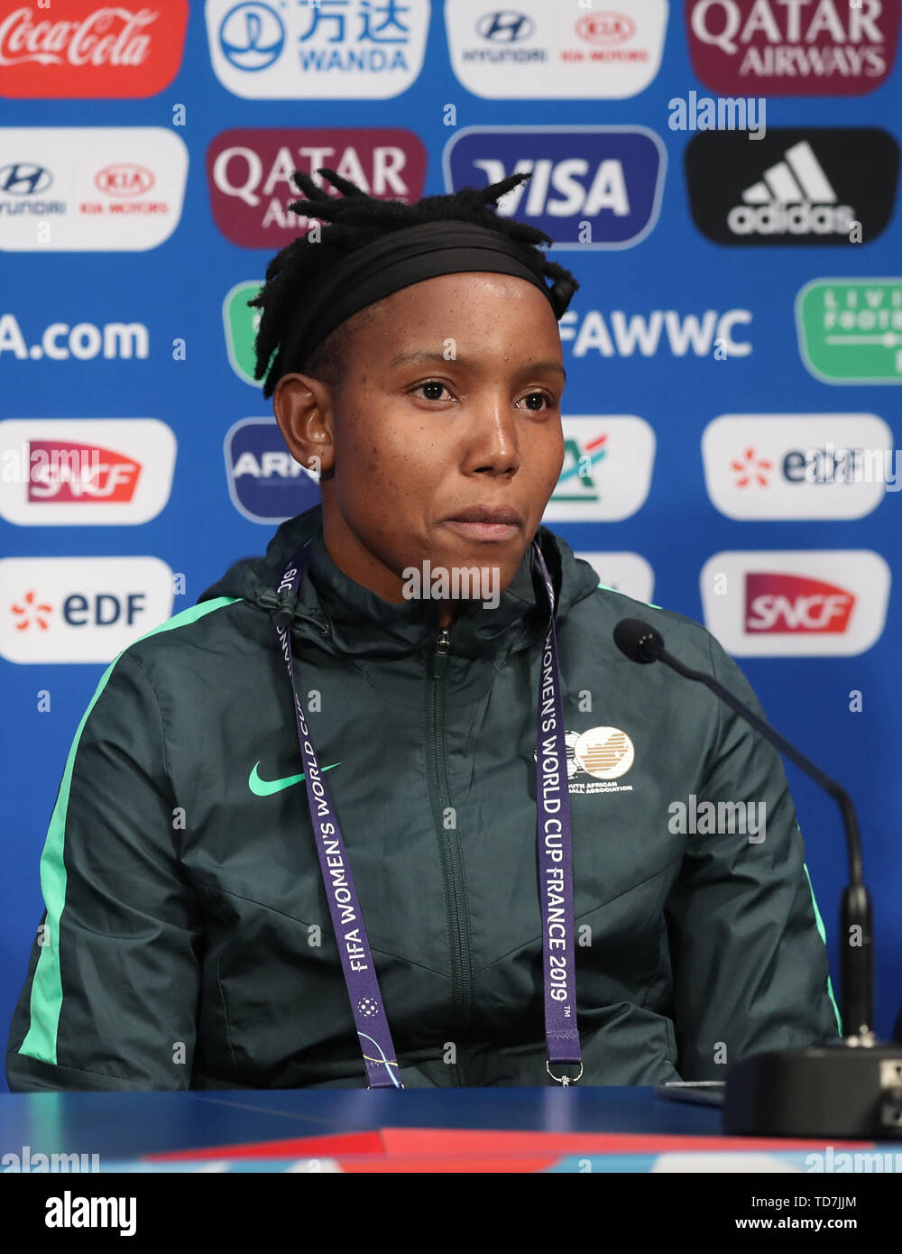 Paris, France. 12th June, 2019. Goalkeeper Andile Dlamini of South ...