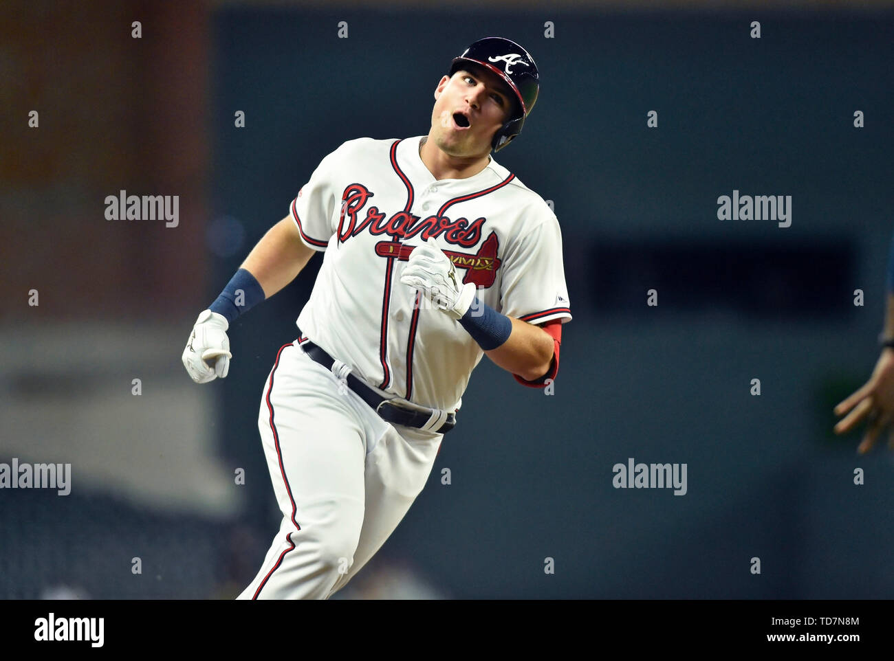 Atlanta, GA, USA. 12th June, 2019. Atlanta Braves outfielder Austin ...