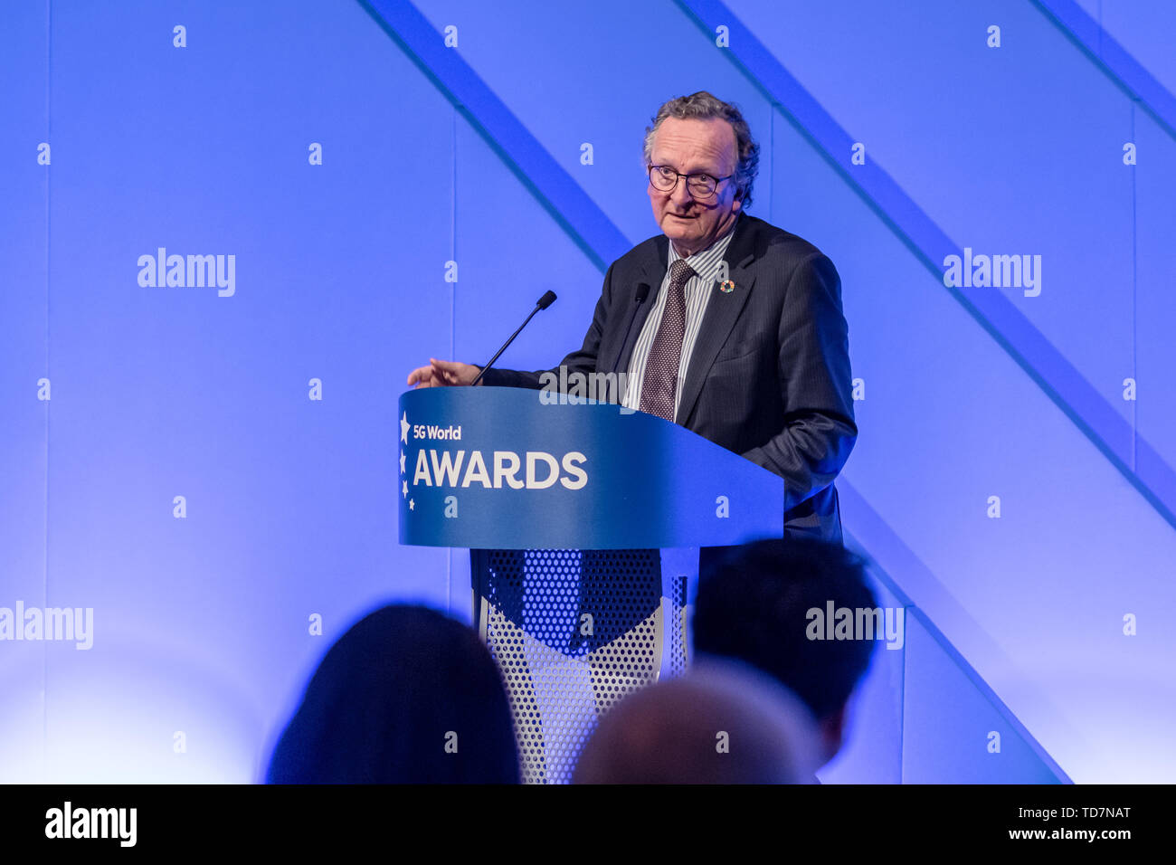 London, UK. 12th June, 2019. Dr Mike Short is a presenter for 5G Awards ...